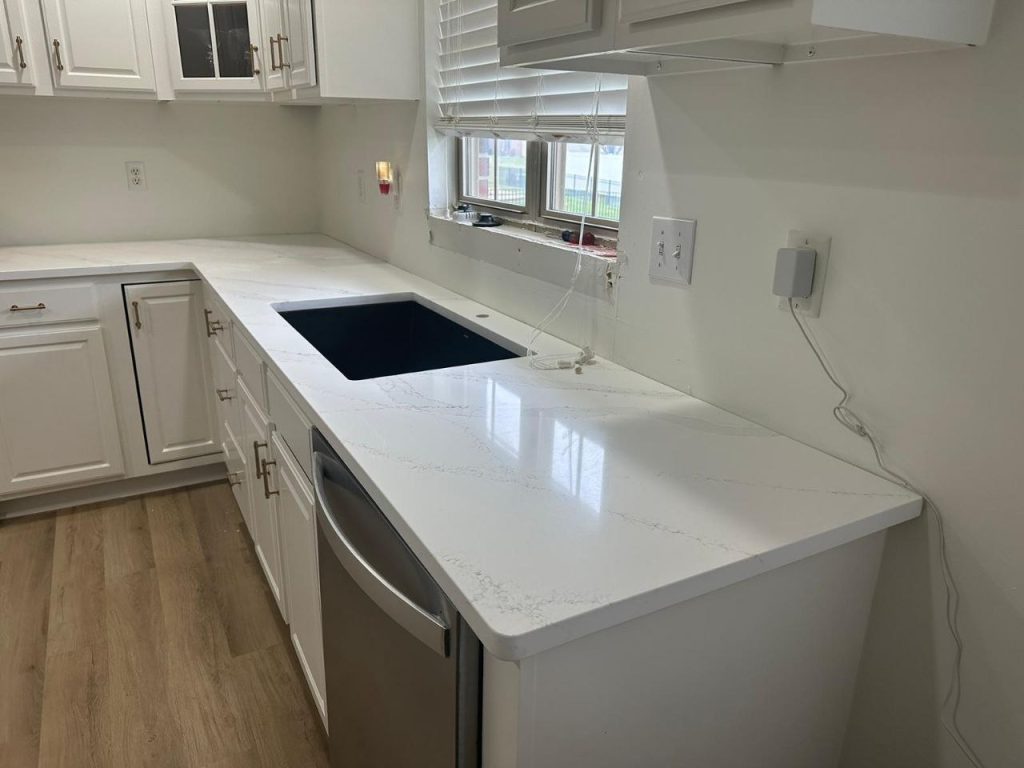 Granite Depot of Indianapolis - Calacatta Colorado and White Cabinets ...