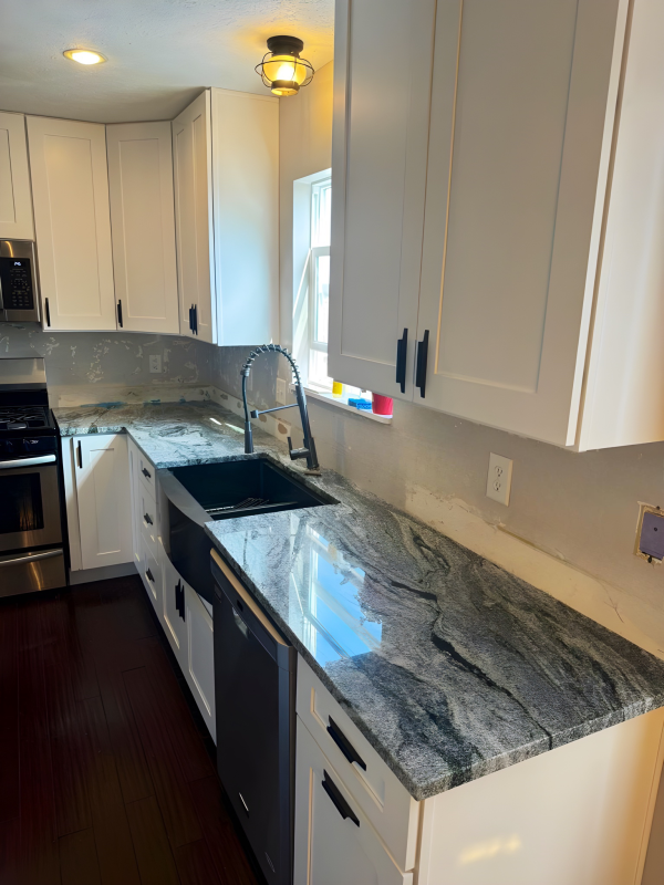 Granite Depot of Indianapolis - Viscon White and Snowcap White Cabinets ...